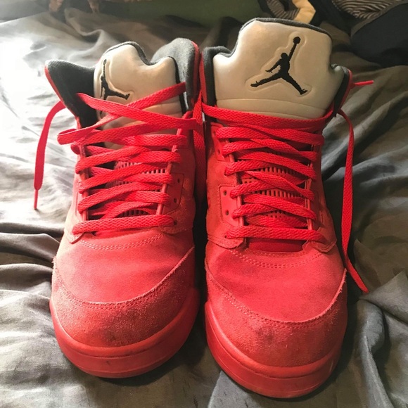 Jordan | Shoes | Red Suede 5s And Infrared Low 1s Both Sz 1 | Poshmark